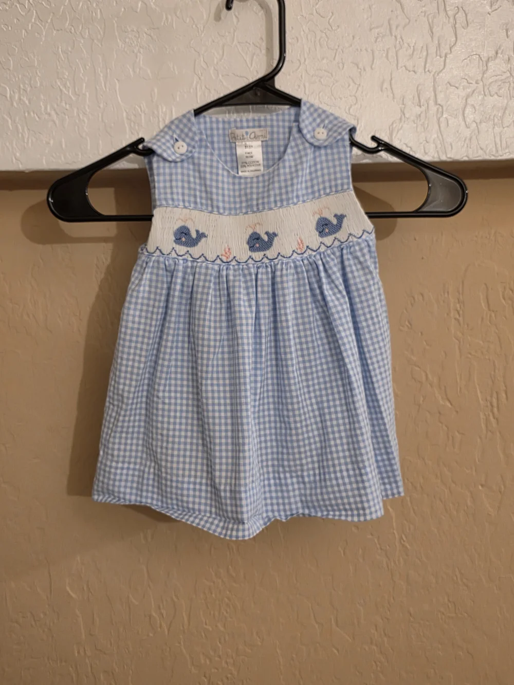 Petit Ami | Dresses | Petit Ami Light Blue Gingham Baby Dress | Poshmark